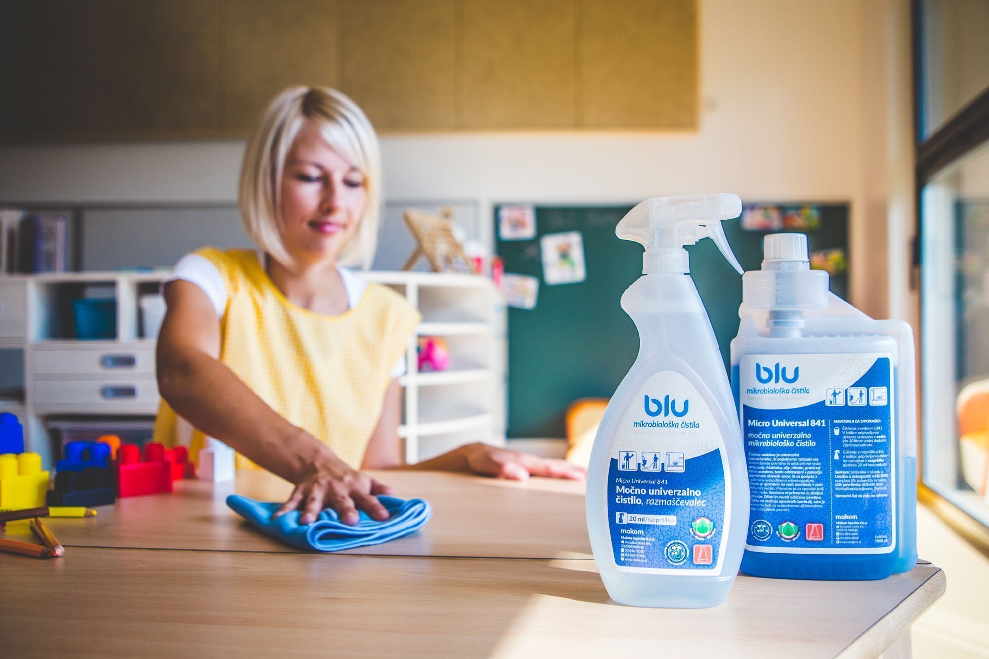 Integrated graphic identity for the BLU brand of microbiological ...